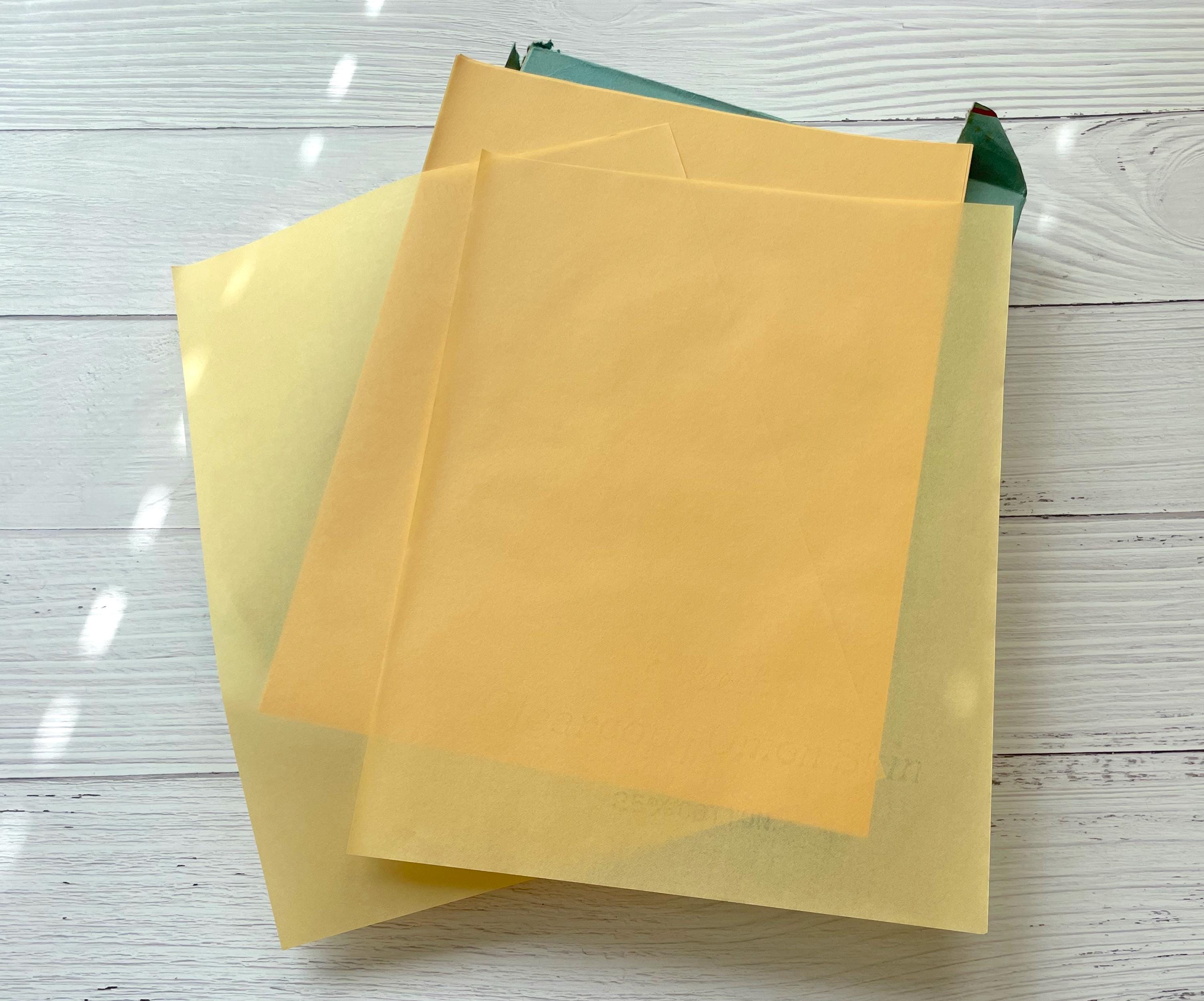 Vintage Goldenrod Onion Skin Paper - Letter Size 8.5