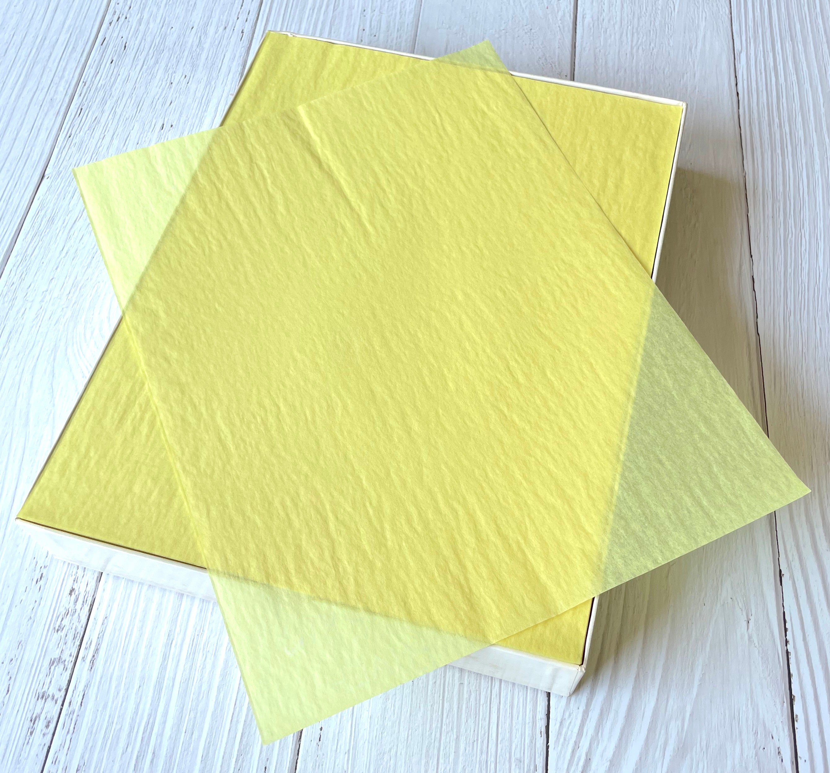 Vintage Canary Yellow Onion Skin Paper - Fox River Brand, Letter Size 8 ...