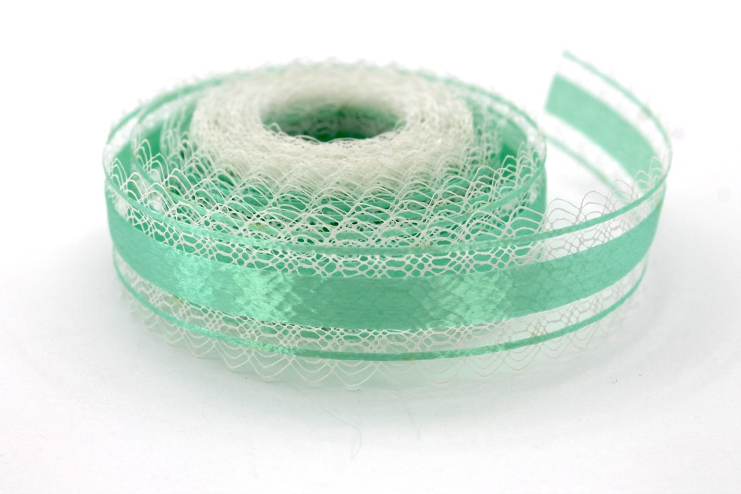 Vintage Pastel Green Decorette Ribbon - 6 Yards of Christmas or Easter ...