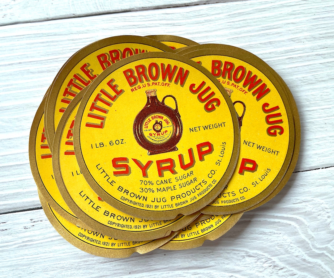 Vintage Syrup Labels - Little Brown Jug - Etsy