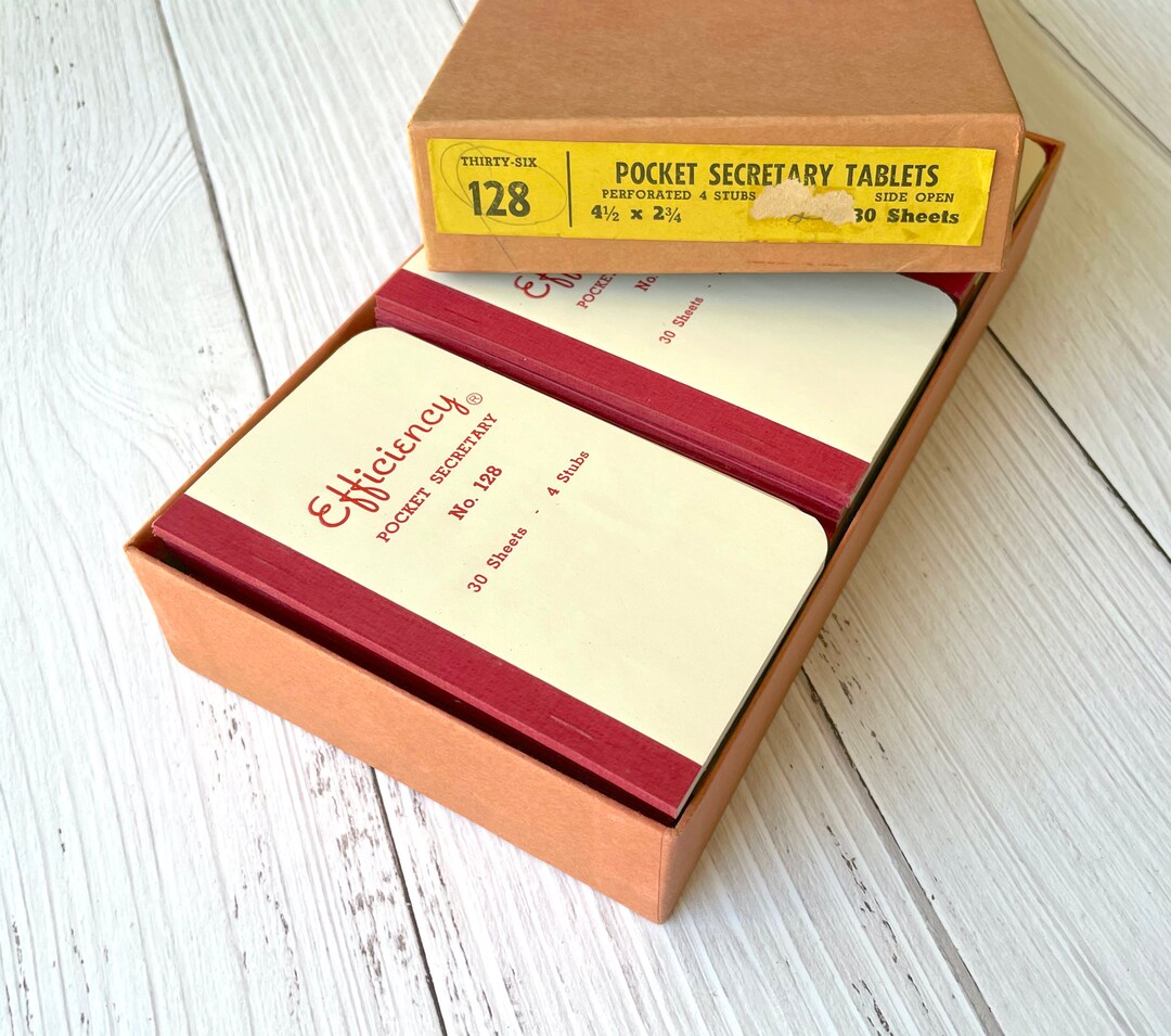 Vintage Pocket Secretary Tablet Notebook - Etsy