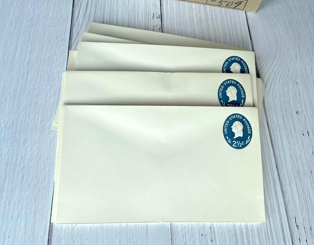 Vintage Pre-stamped Envelopes - 2 1/2 Cent George Washington Stamp - Etsy