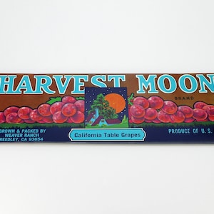 Vintage Grape Labels - Harvest Moon Fruit Crate Labels - Etsy