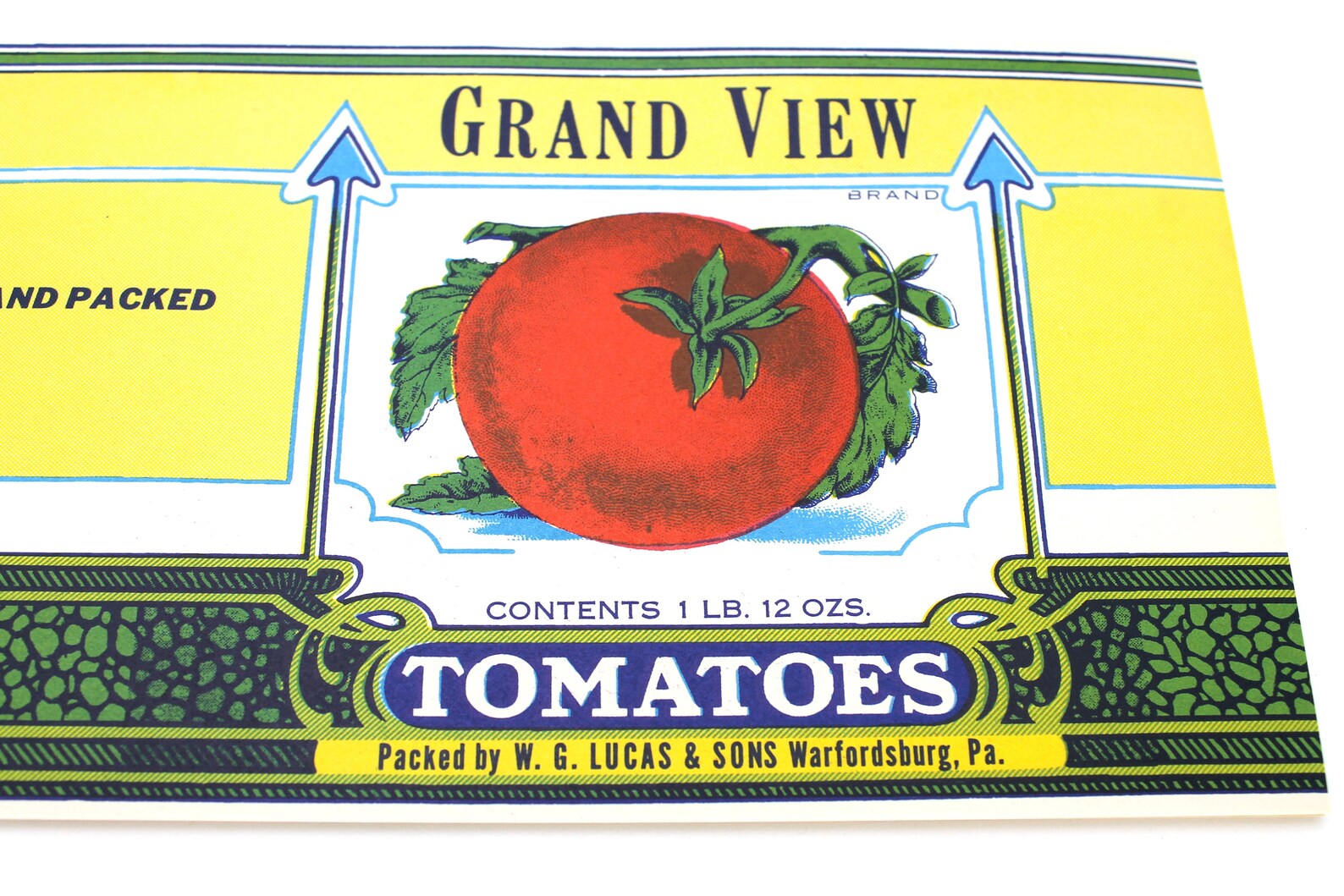 Vintage Vegetable Can Labels - Grand View Tomatoes - Etsy
