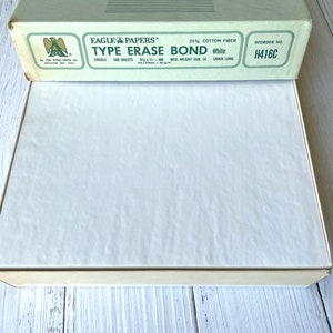 Vintage Eagle-a Type-erase Bond Typing Paper - Medium Weight, Cockle ...