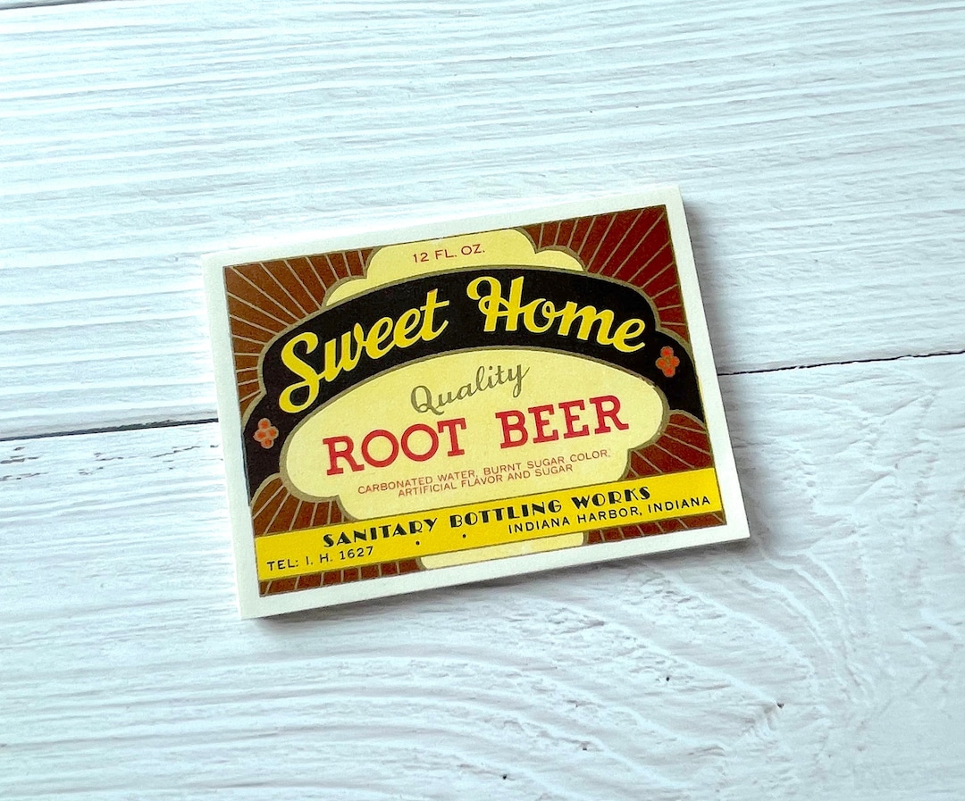 Vintage Root Beer Labels - Sweet Home - Etsy