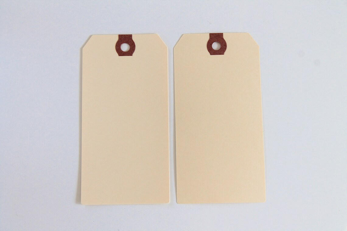 Reinforced Manila Tags | Etsy