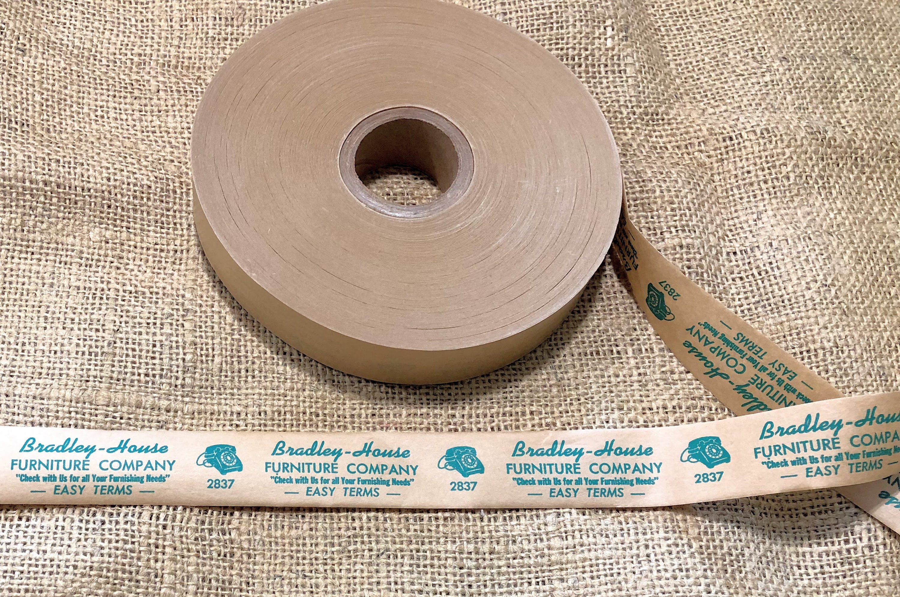 Vintage Gummed Advertising Label Tape - Etsy