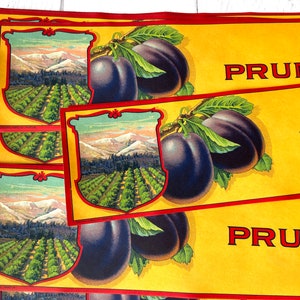 Vintage Fruit Crate Labels - Prunes - Etsy