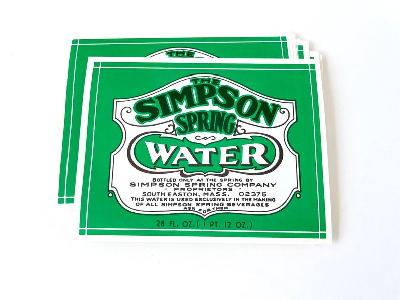 Vintage Spring Water Labels - Etsy
