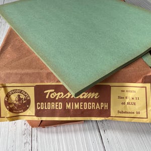 Vintage Mimeograph Paper - Etsy
