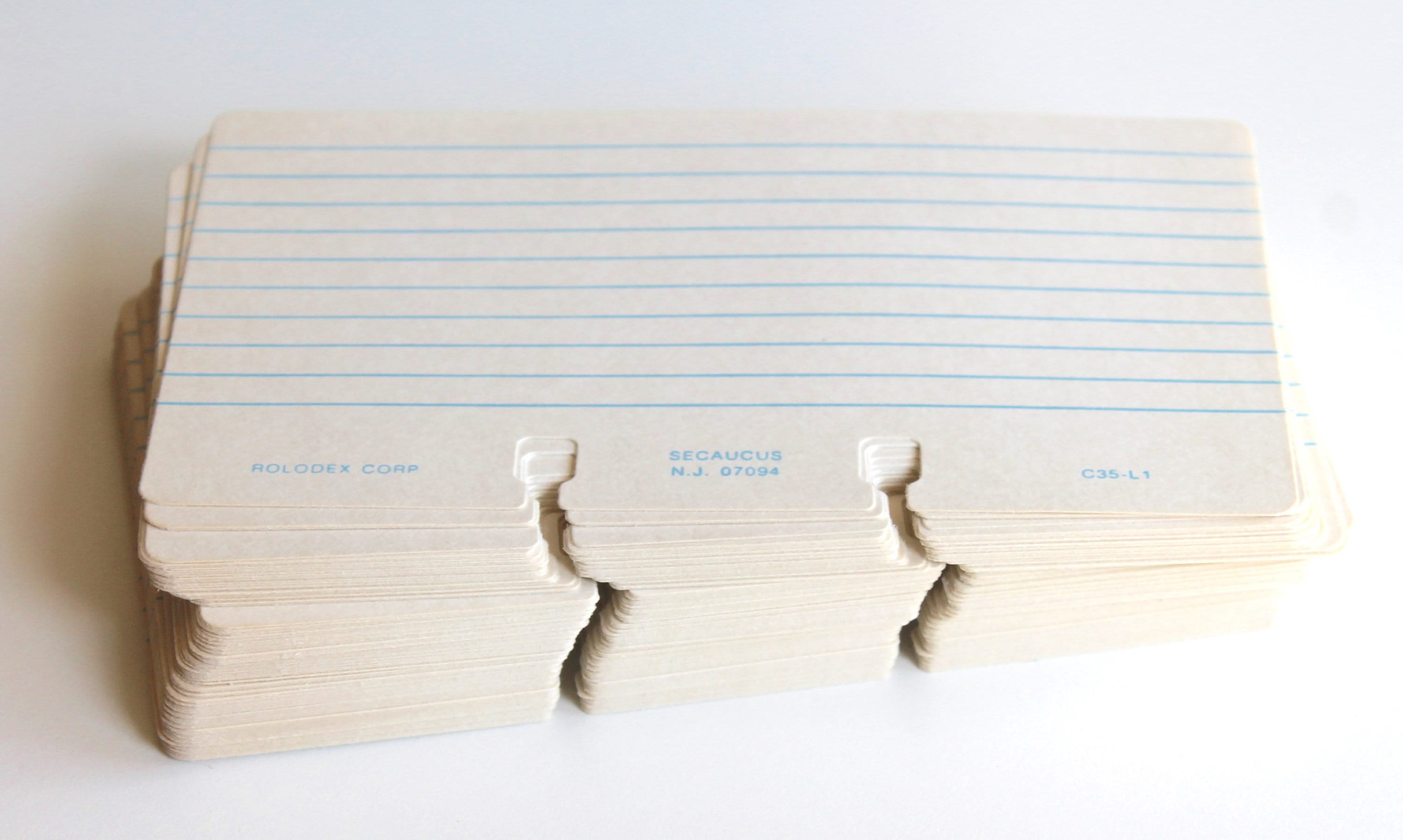 Vintage Lined Rolodex Cards - Large - Etsy