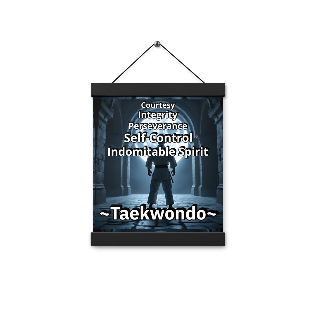 5 Tenets of Taekwondo Poster With Hangers - Etsy