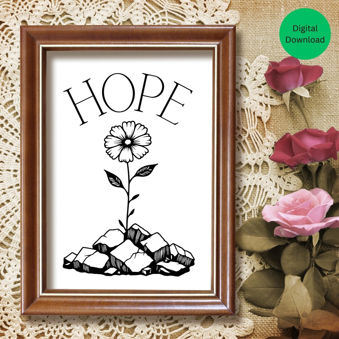 Hope Wall Art Prints, Hope Printable Wall Art, Hope Digital Download ...