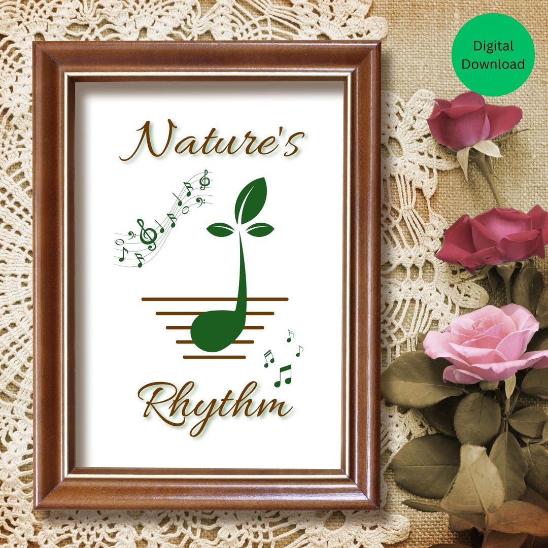 Nature's Rhythm Wall Art PDF, Printable Digital Download, Music ...
