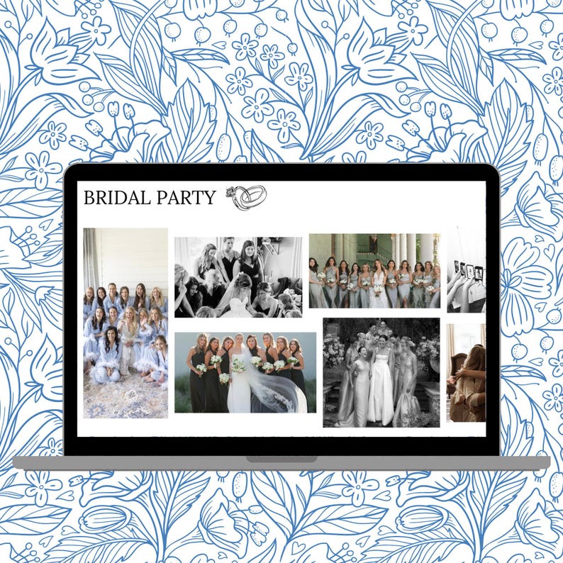 Wedding Mood Board Template, Digital Wedding Planner Template, Wedding ...