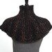 Knitted Black Capelet Cowl Turtleneck With Toggle Buttons - Etsy