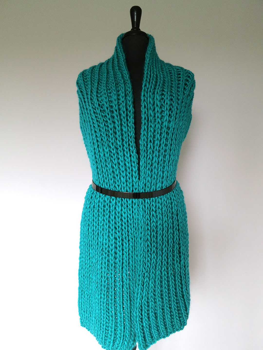 Knitted Scarf Oversized Extra Long Wool Acrylic Roving Yarn Blanket ...