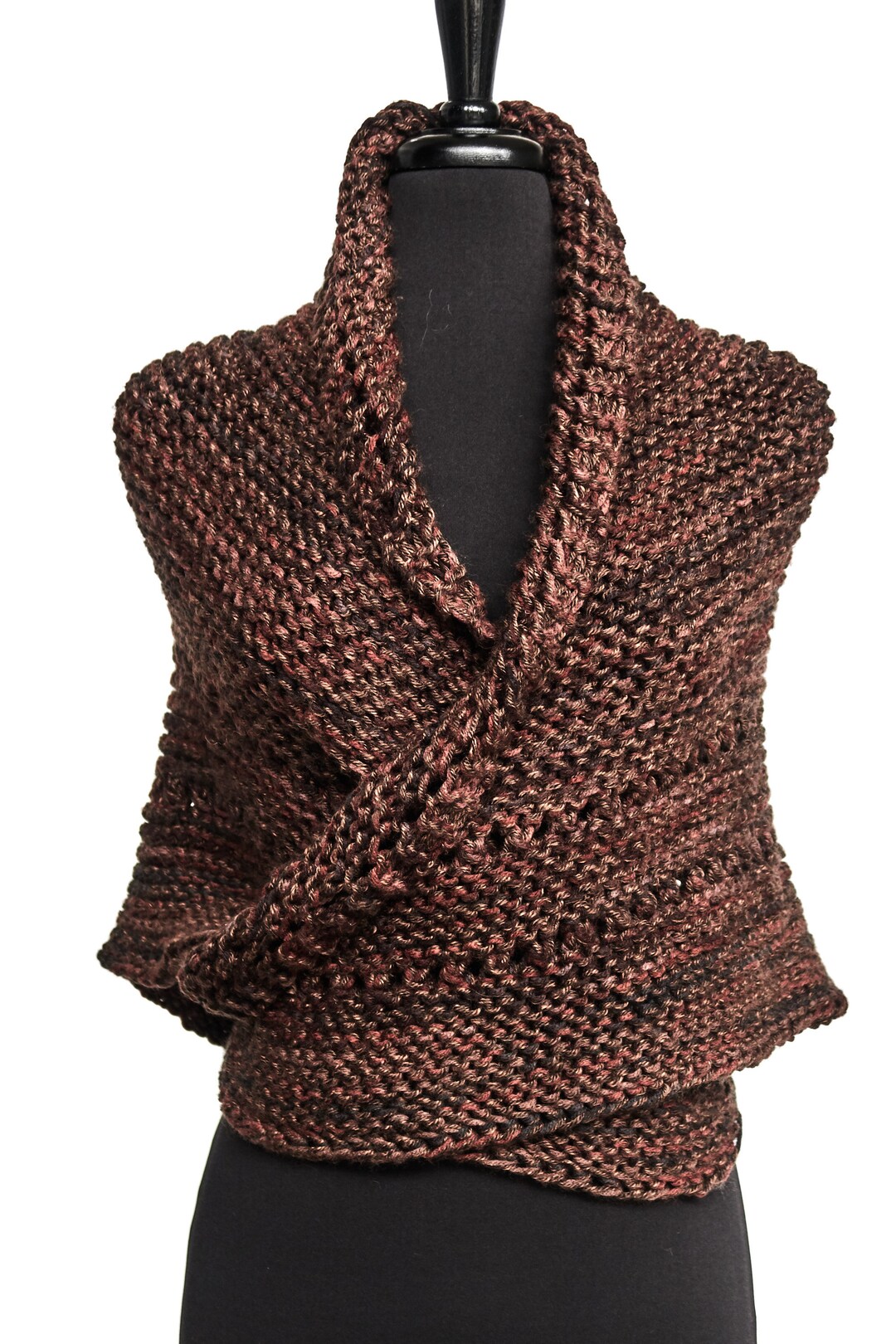 Outlander Inspired Knitted Shawl Rustic Brown Wrap With Tassels - Etsy