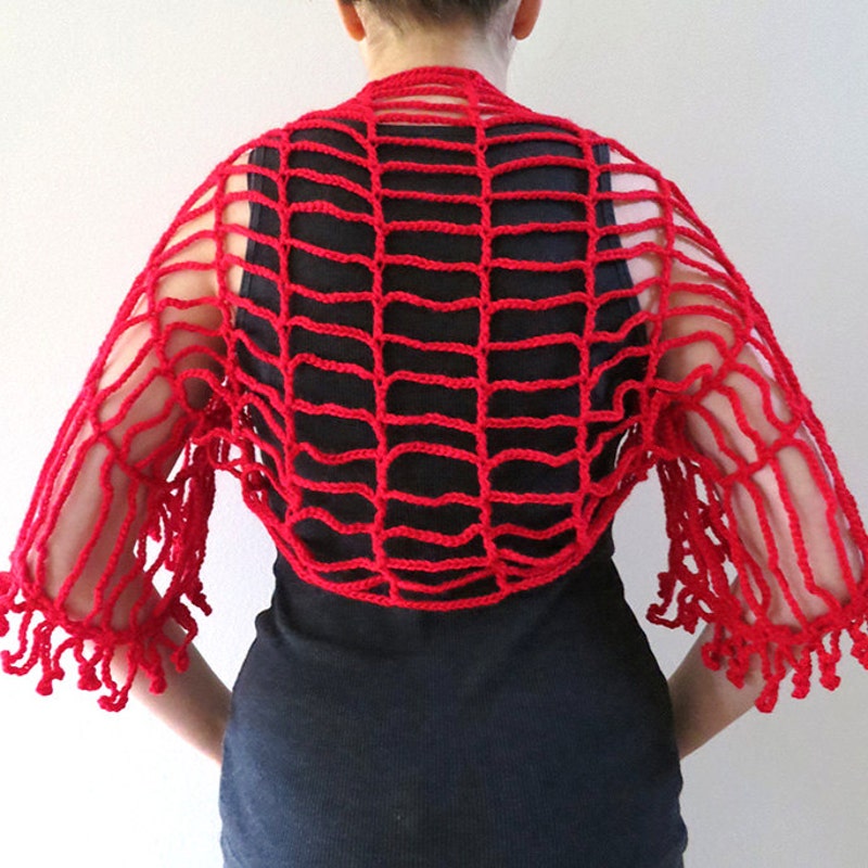 Red Shrug - Etsy