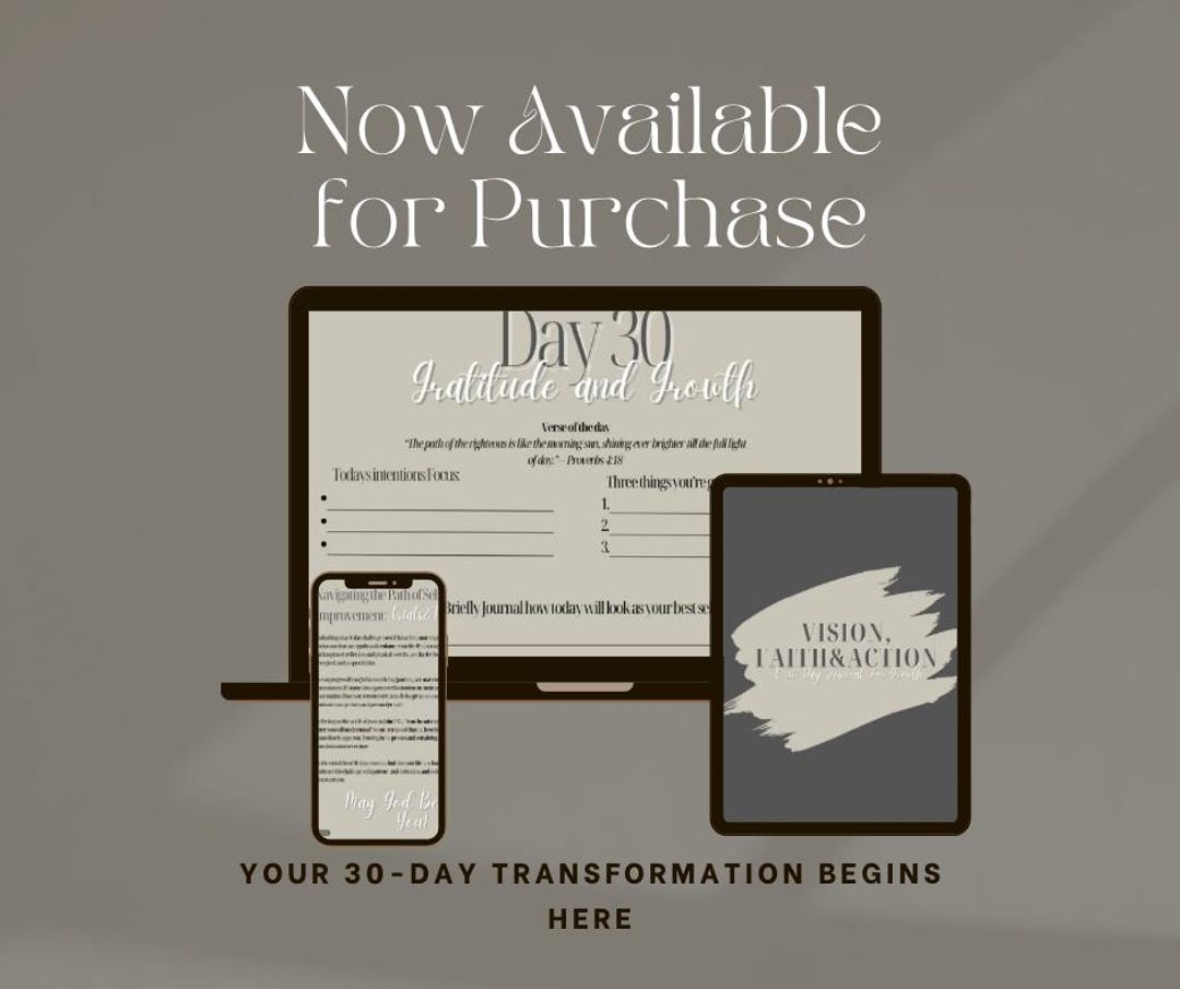 30-day Faith & Glow-up Planner | Christian Self-improvement Journal for ...