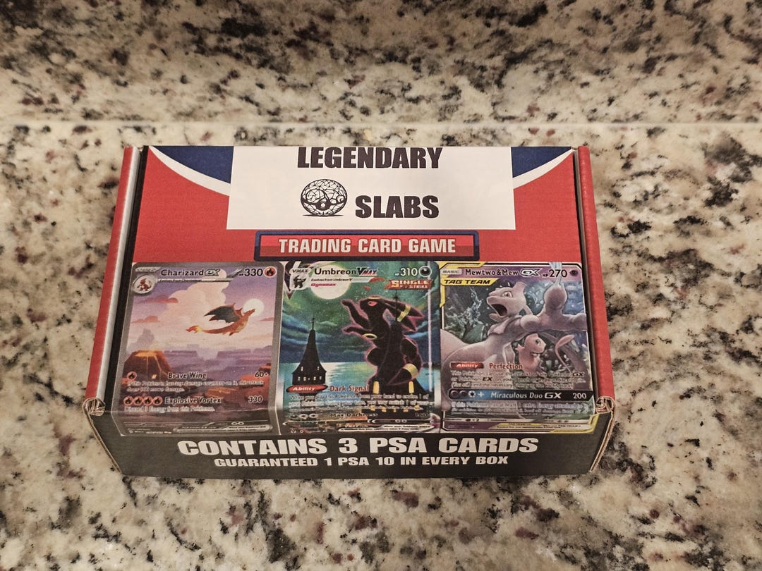 Legendary Slabs Pokemon 3 PSA Mystery Box Guaranteed PSA 10 Card in ...
