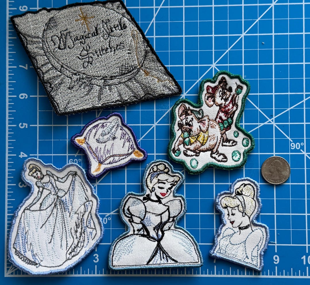 Cinderella Inspired Iron on Patches, Disney Enthusiasts, Iron on ...