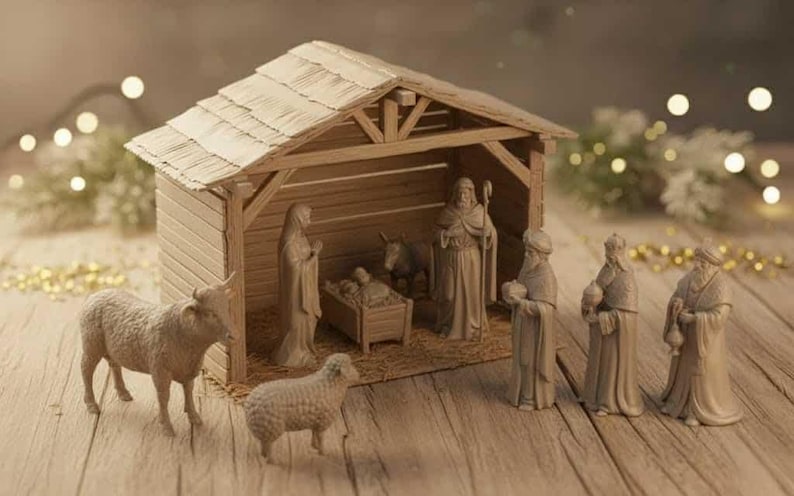 Nativity Scene 3D Print STL File, Christmas Decor, FDM Printable Model ...