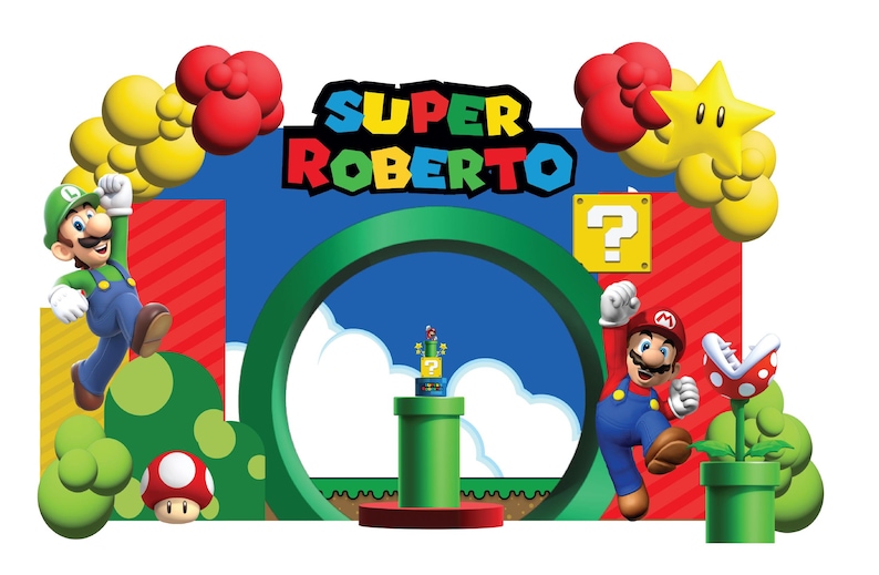 Super Mario Bros Inspired Decoration-printable PDF - Etsy