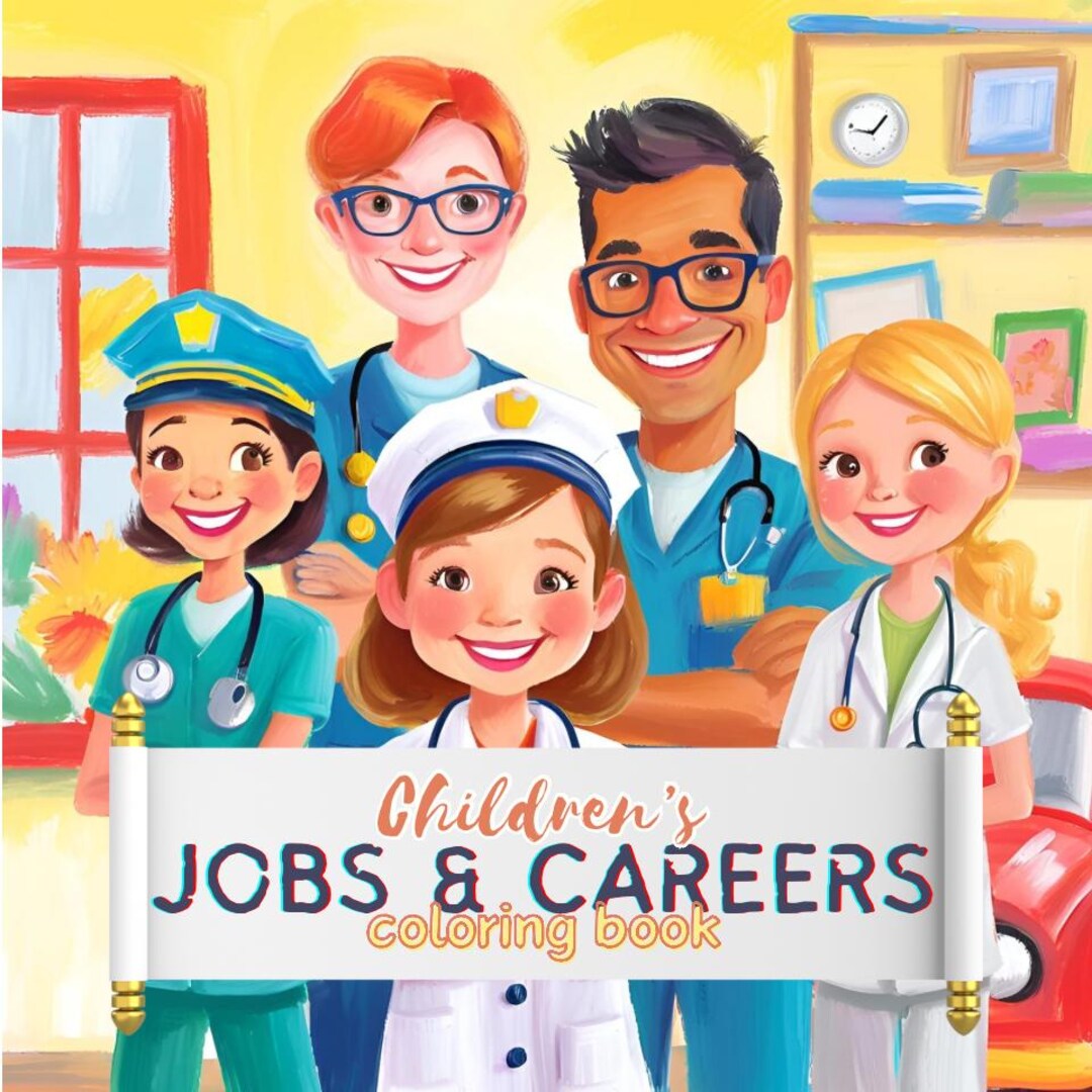 Jobs and Careers Coloring Book | Printable Professions Activity ...