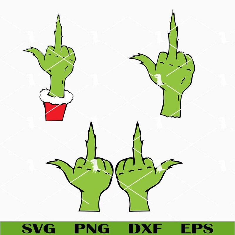 Grinch middle finger - Etsy.de