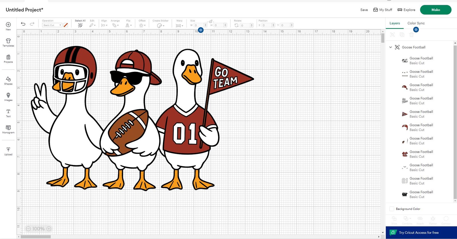 Goose Football Svg Png, Funny Football Svg, Touchdown Season Svg, Retro ...