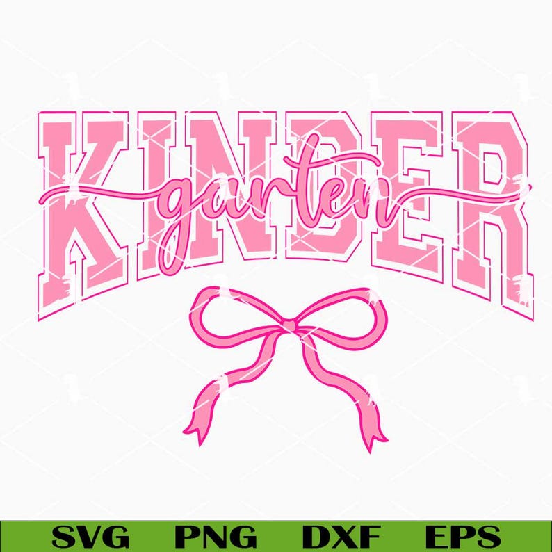 Kindergarten Coquette Bow Svg Png, Retro Back to School Svg, Girly ...