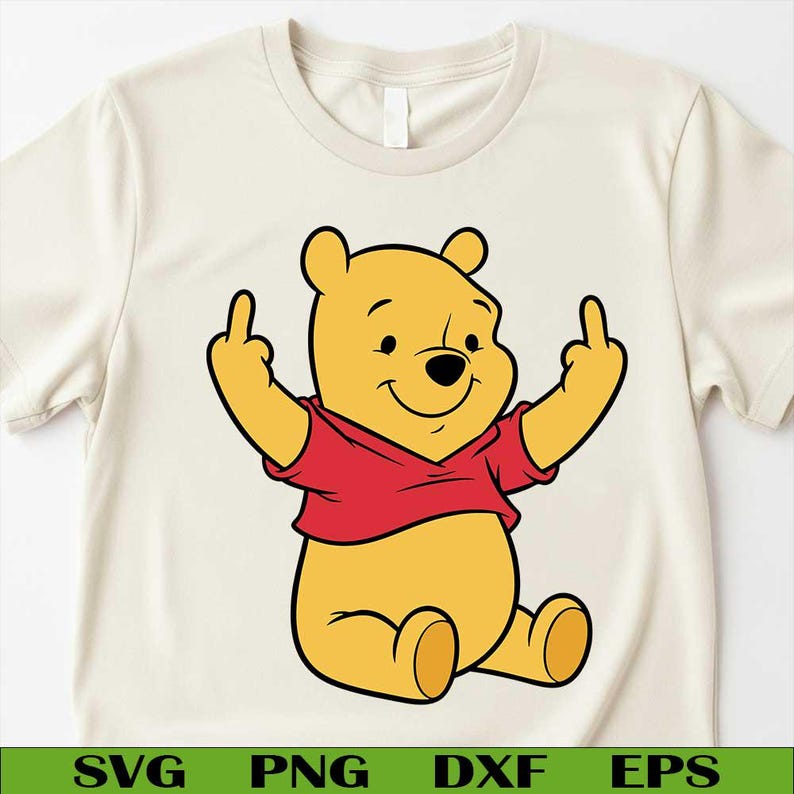 Bear Middle Finger Svg Png, Funny Bear Cartoon Svg, Magical Kingdom Svg ...