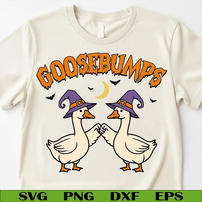 Goose Bumps Halloween Svg Png, Halloween Goose Svg, Fist Bump Geese Svg ...