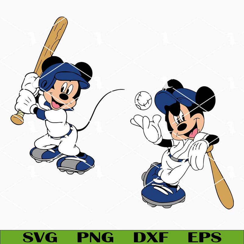 Mickey Baseball Clip Art - Etsy