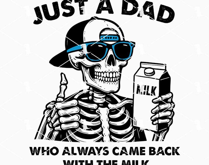 Just A Dad Who Always Came Back With the Milk SVG, Funny Dad SVG ...