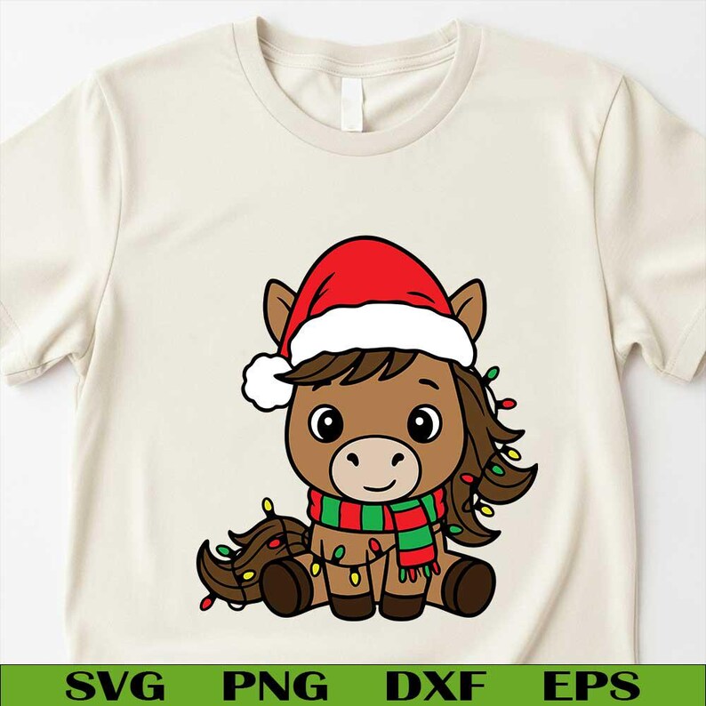 Christmas Horse Svg Png, Baby Horse Santa Hat Svg, Horse Lover Svg ...