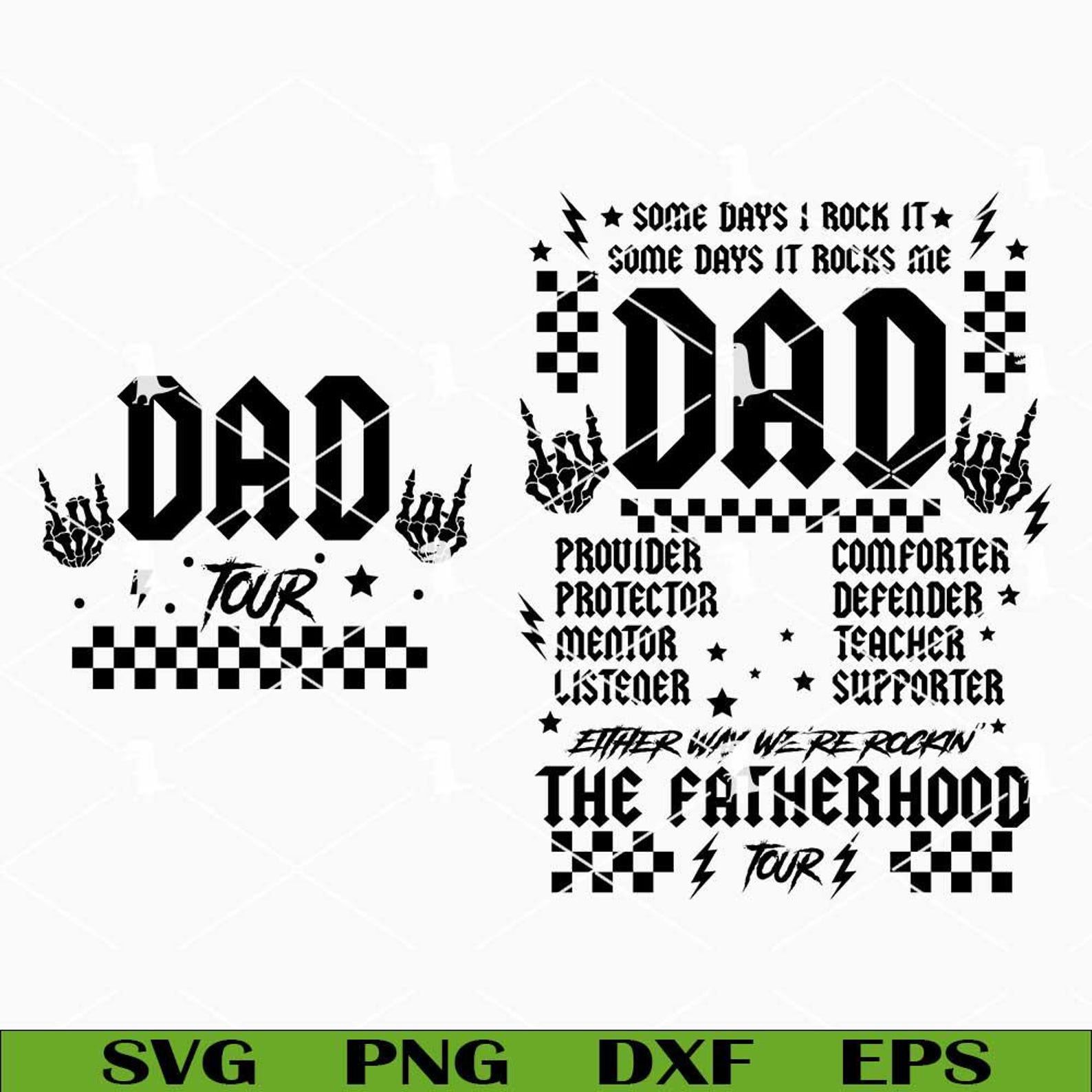 Dad Tour SVG, Rock Dad SVG, Fatherhood SVG, Funny Father's Day Shirt ...
