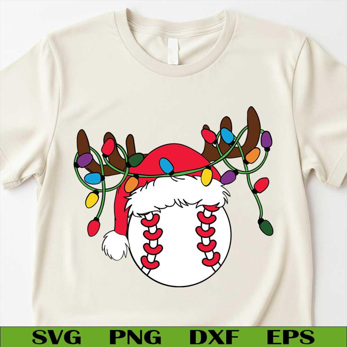 Baseball Santa Hat Svg Png, Baseball Christmas Svg, Holiday Svg Cricut ...