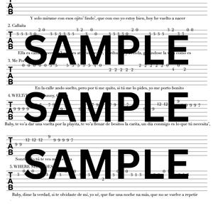Easy Guitar TAB: 20 Bad Bunny Songs | Printable PDF Digital Download ...
