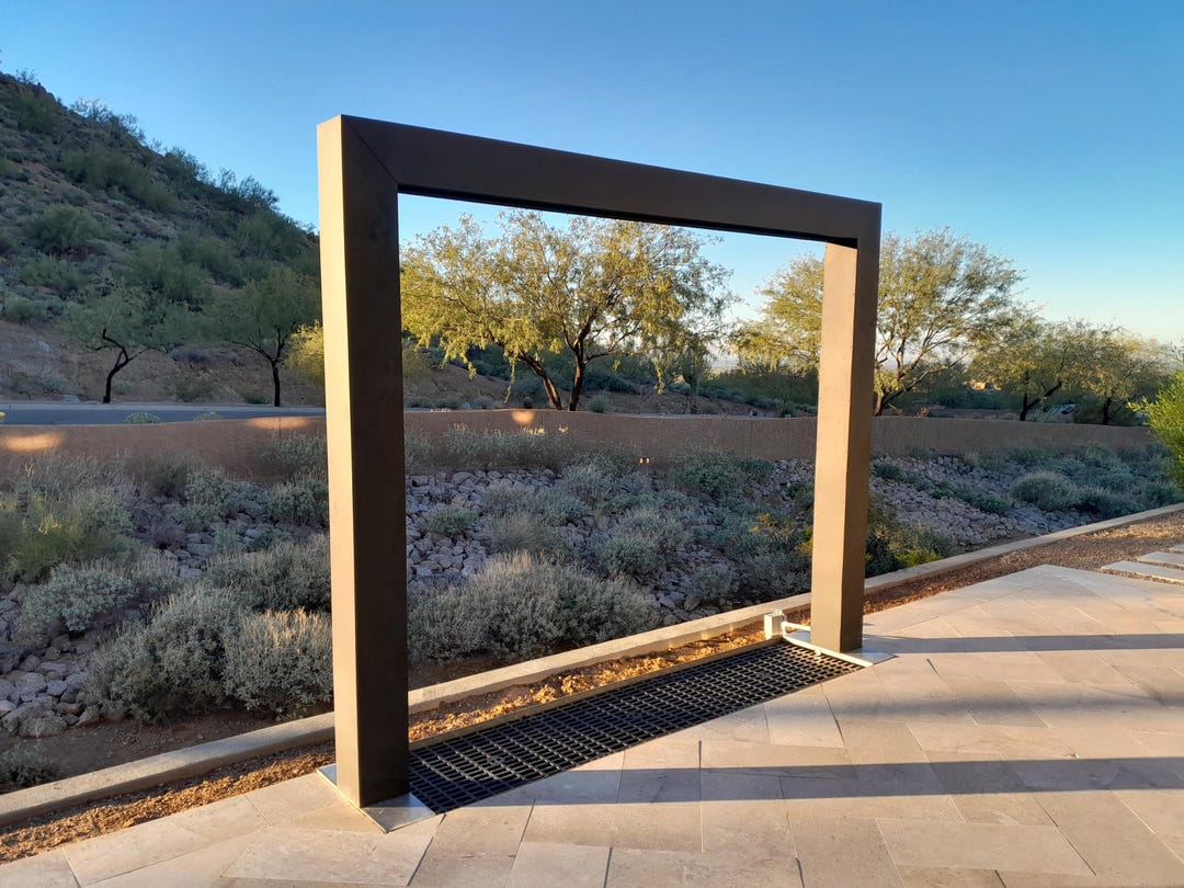 Corten (rusted) Rain Curtain Water Fountain - Etsy