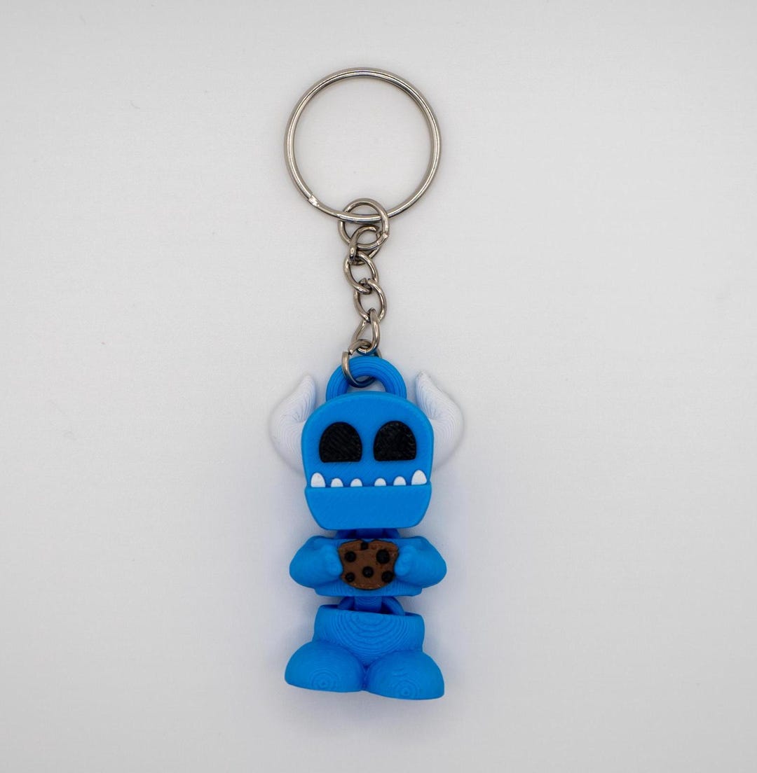 Cookie Monster Keychain | Key Decor | Backpack Accessories | Flexi Toy ...
