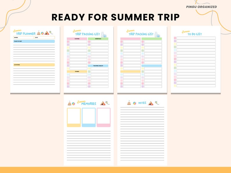 2025 Summer Planner Kids Chore Chart Template Reading Log Printable ...
