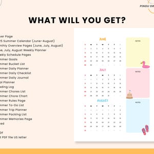 2025 Summer Planner Kids Chore Chart Template Reading Log Printable ...