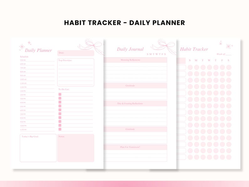 2026 Calendar Planner: Yearly Monthly Weekly Daily Organizer, Pink Bow ...