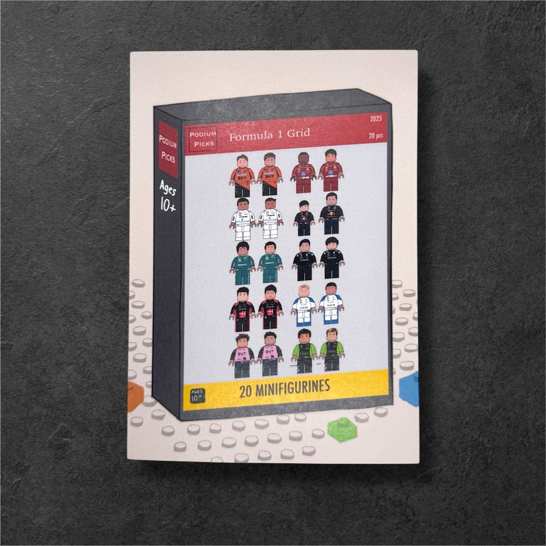 F1 Postcard Art Print Formula 1 Wall Decor Prints, “figurines” Style ...