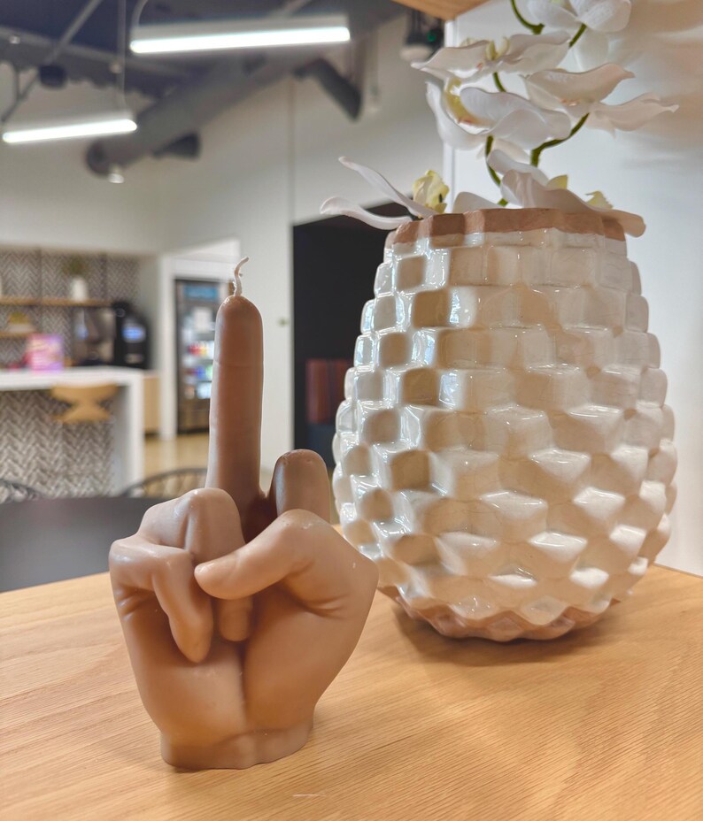 Extra Large Middle Finger Handmade Candle, 7 Inch, Candle Gift ...