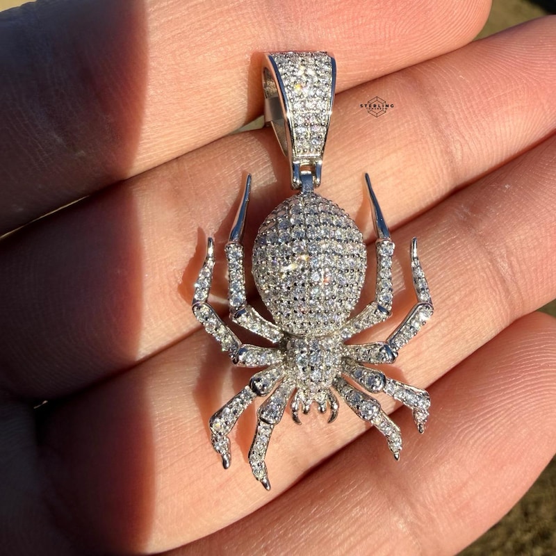Iced Out Pendant Spider - Etsy