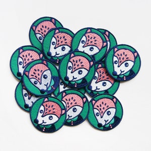Little Fox Sticker Patch or Pin Kid Embroidered Patch Cute Embroidered ...